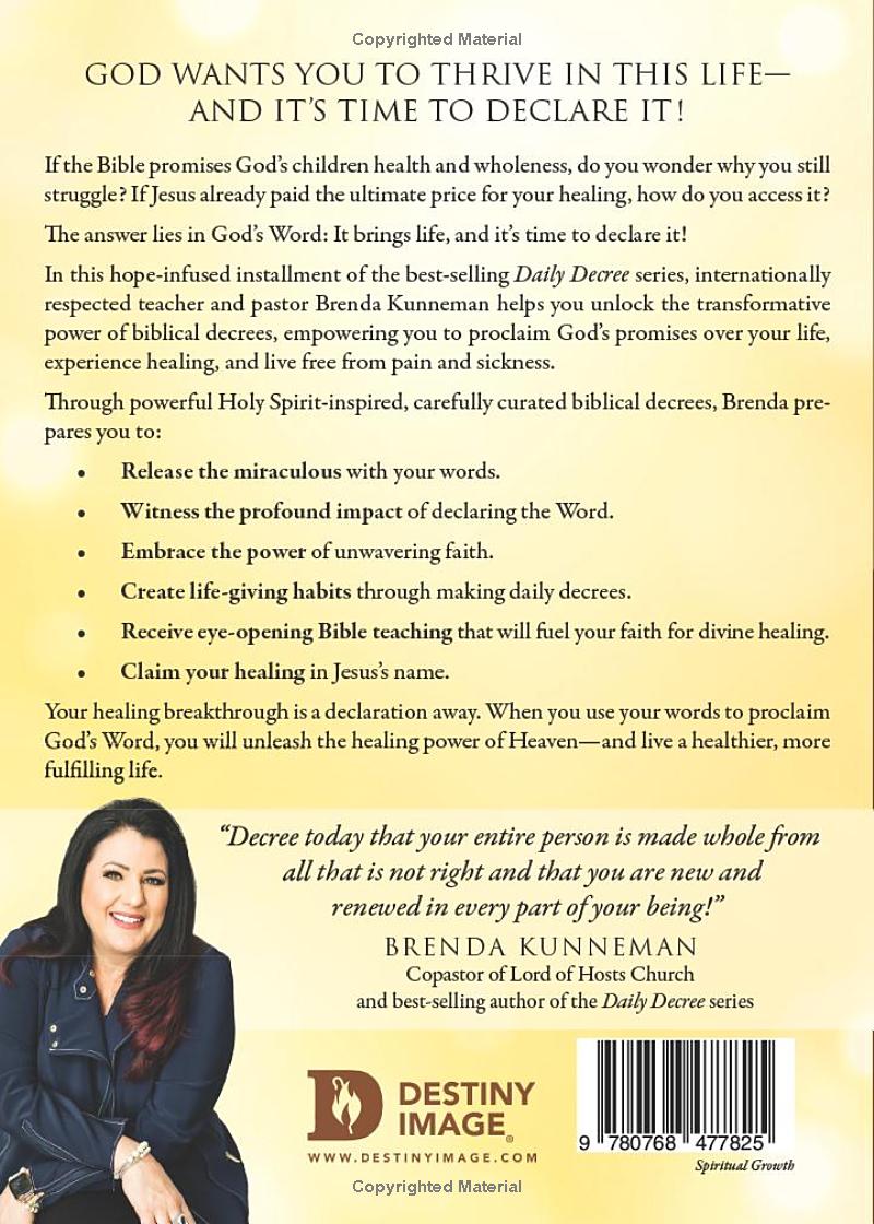 Daily Decrees for Divine Healing - Brenda Kunneman – Liberty Book Store